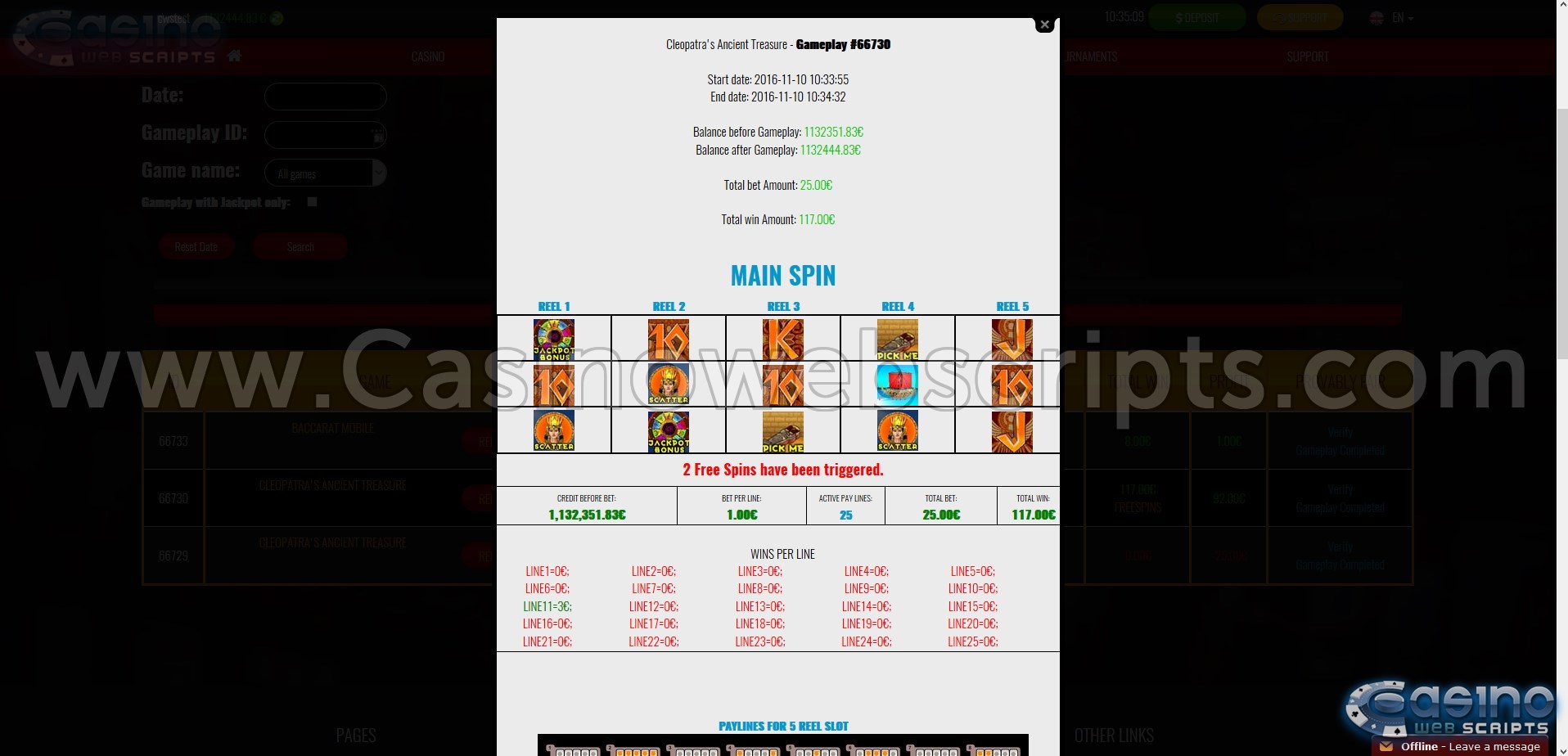 Buy turnkey online casino software with backoffice website