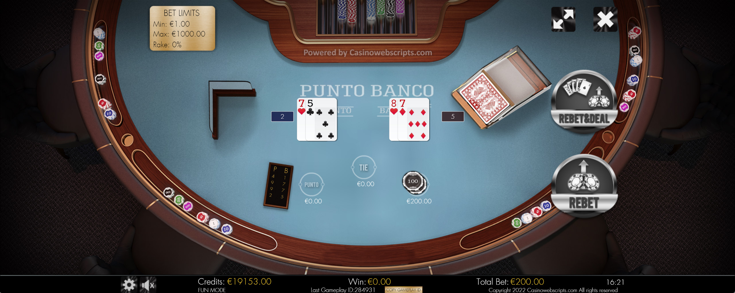 Punto Banco Deluxe - Buy table card mobile HTML5 Casino Game with ...